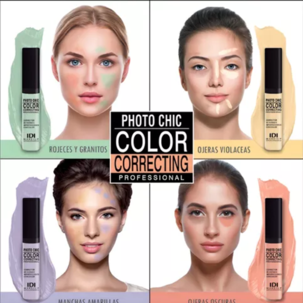Corrector De Ojeras Photo Chic Color Correcting IDI MAKE UP – Tonos ...